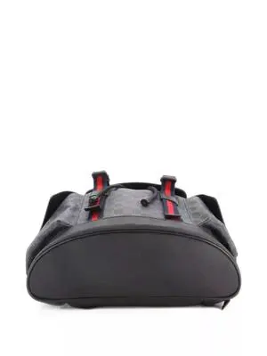 Gucci Double Pocket Buckle Gg Coated Canvas Large Backpack