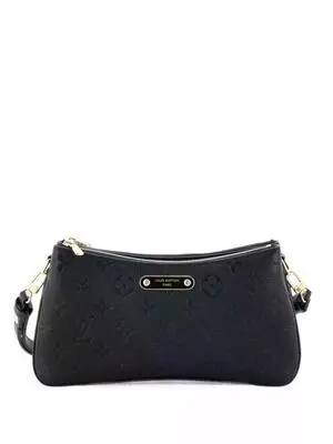 LOUIS VUITTON Liv Pochette Monogram Empreinte Leather Shoulder Bag - Black