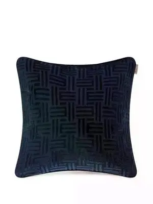 Etro Jacquard-monogram Cushion - Blue