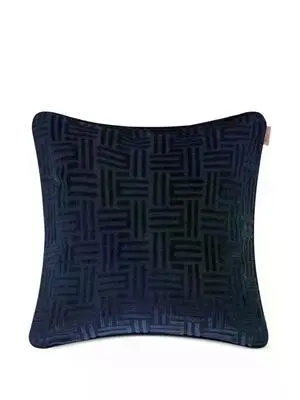 Etro Jacquard-monogram Cushion - Blue