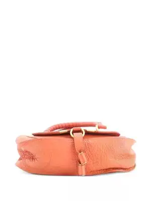Chloé Marcie Satchel Leather Baby Crossbody Bag - Orange