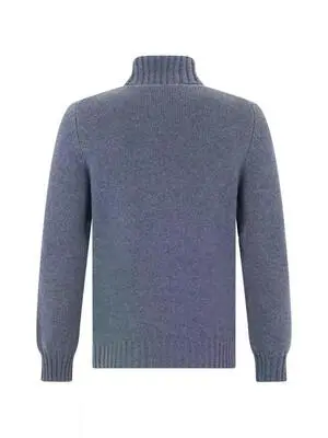 Fedeli High-neck Cashmere Sweater - Blue