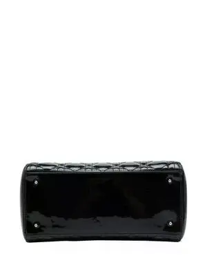 Dior 2011 Medium Patent Cannage Lady Satchel - Black