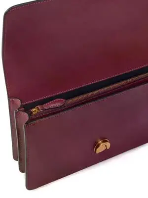 Pinko Medium Love Bag One Leather Handbag With New Buckle - Red