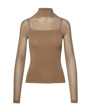 Max Mara Long-sleeved High-collar T-shirt