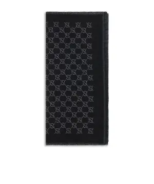 Gucci Gg Fringed Scarf