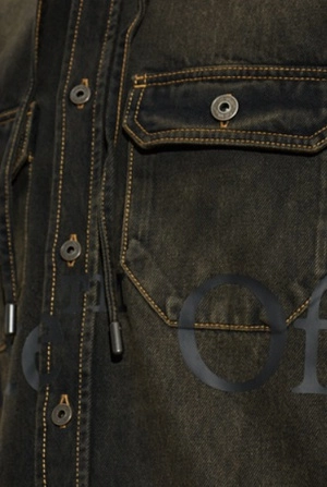 Off-White Bookish Hooded Denim Jacket