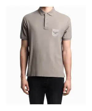 Emporio Armani Pique Polo Shirt With Shield Embroidery