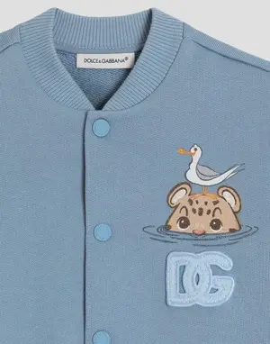 Dolce & Gabbana Logo-appliqué Press-stud Sweatshirt