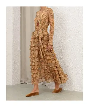 Zimmermann Ruffled Wrap Dress