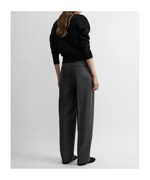 TOTEME Pleated Herringbone-pattern Trousers