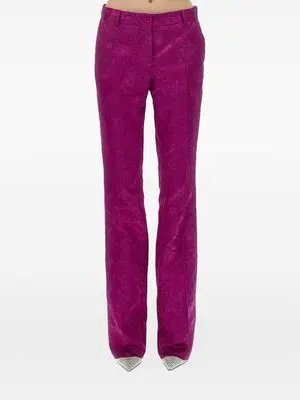 Roberto Cavalli Floral Jacquard Flared Pants - Fuchsia