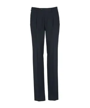 Incotex Pleated Straight-leg Pants - Black