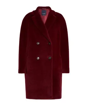 Max Mara Roseto Double-breasted Straight Hem Coat - Brown