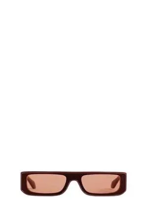 Alaïa Rectangular Mask Sunglasses - Red