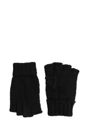 Comme Des Garçons Fingerless Knit Gloves - Black