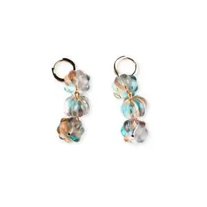 HEARTFELT LAYERS Colored Glaze Pumpkin Drop Earrings - Orange