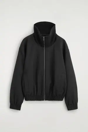 Cos Mock-neck Jacket - Black