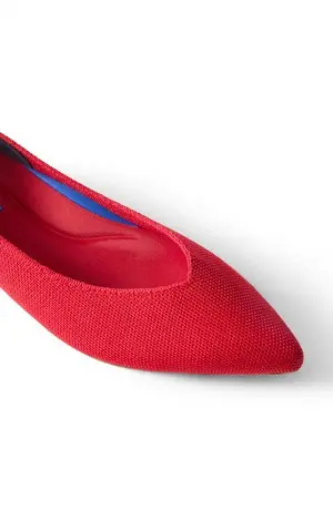 Rothy's The Fine Point Pointed Toe Flat - Cherry