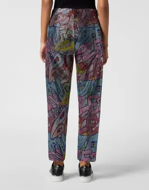 Philipp Plein Denim Trousers Mom Fit Brooches
