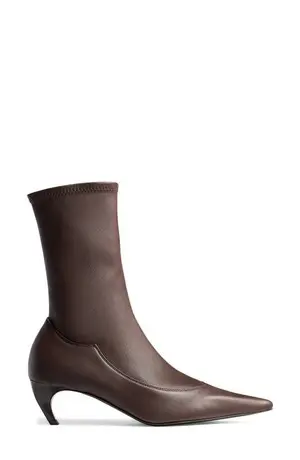 Khaite Valerie Pointed Toe Boot - Chocolate