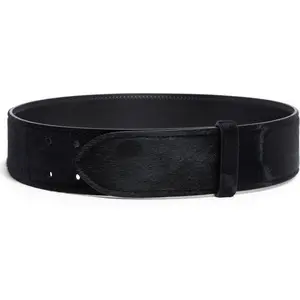 Khaite Theo Genuine Calf Hair Belt - Black