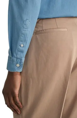 Eton Stretch Denim Shirt - Medium Blue