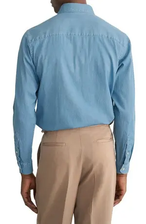Eton Stretch Denim Shirt - Medium Blue