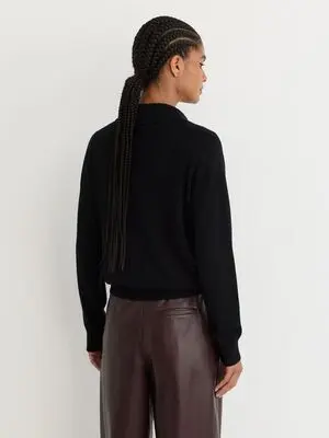 REISS Avery Wool-cashmere Half-button Jumper