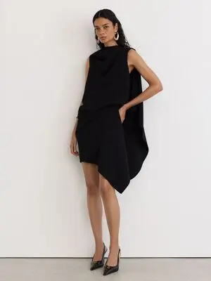 REISS Cassia Draped Sleeveless Mini Dress