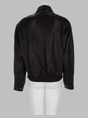 Magda Butrym Giacca In Pelle Vintage Con Colletto Classico