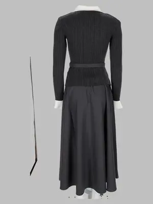SELF-PORTRAIT Abito Midi In Twill Di Maglia
