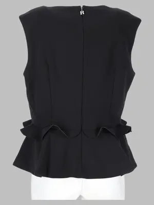 ROTATE BY BIRGER CHRISTENSEN Top Con Scollo A V E Applicazioni Floreali - Black