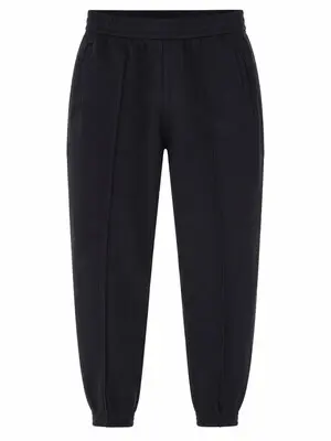 Emporio Armani Pantalone Jersey Jogger Con Coulisse E Tasche - Blue