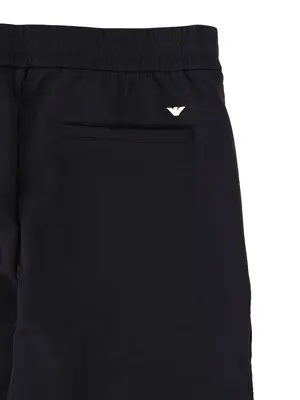 Emporio Armani Pantalone Jersey Jogger Con Coulisse E Tasche - Blue