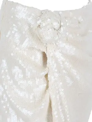 ROTATE BY BIRGER CHRISTENSEN Gonna Con Nodo E Paillettes - White