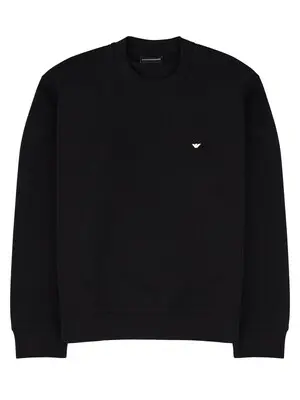 Emporio Armani Felpa Con Logo In Double Jersey