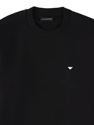 Emporio Armani Felpa Con Logo In Double Jersey