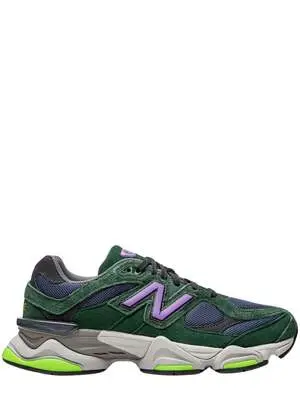 NEW BALANCE 9060 Suede Leather Sneaker With Mesh Inserts - Green
