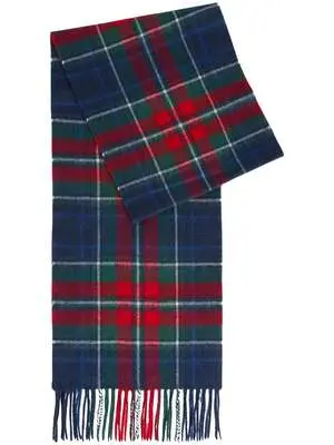 Barbour Logo Scarf In Merino Wool & Cashmere Blend - Green