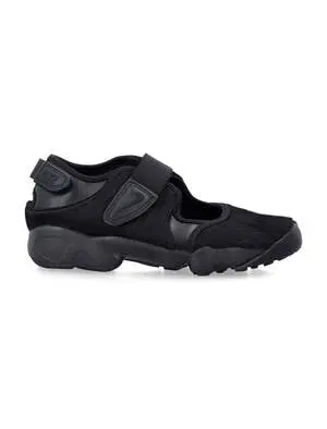 Nike Rift-inspired Faux Pony Hair Split-toe Sneakers With Elastic Strap - Nero