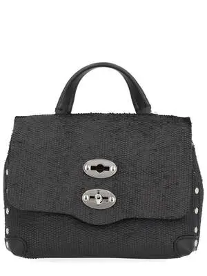 ZANELLATO Top Handle Handbag With Turn-lock Closure - Black