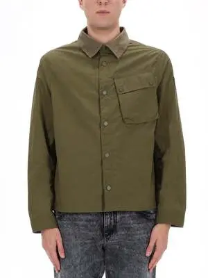 Belstaff Cotton Overshirt With Corduroy Collar
