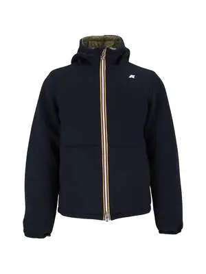 K-WAY Quilted Hooded Puffer Coat - Navy