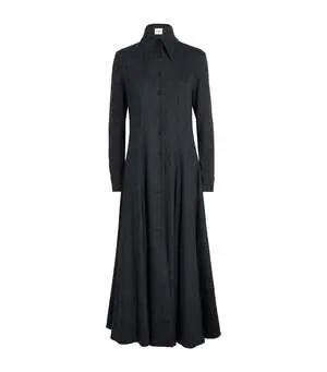 Khaite Virgin Wool-cashmere Blend Ricky Shirt Dress