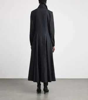 Khaite Virgin Wool-cashmere Blend Ricky Shirt Dress