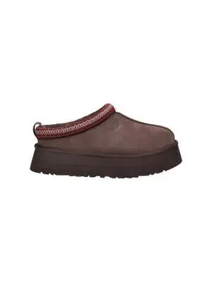 UGG Leather Upper Flat Sandals - Brown