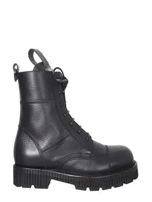 Dolce & Gabbana Boarded Calfskin Boots With Extra-light Sole