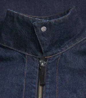 Stone Island Zip-up Denim Overshirt