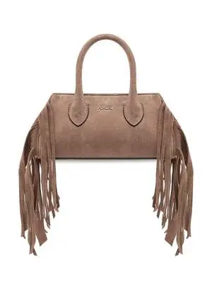 Amiri Suede Fringe Handbag - Brown